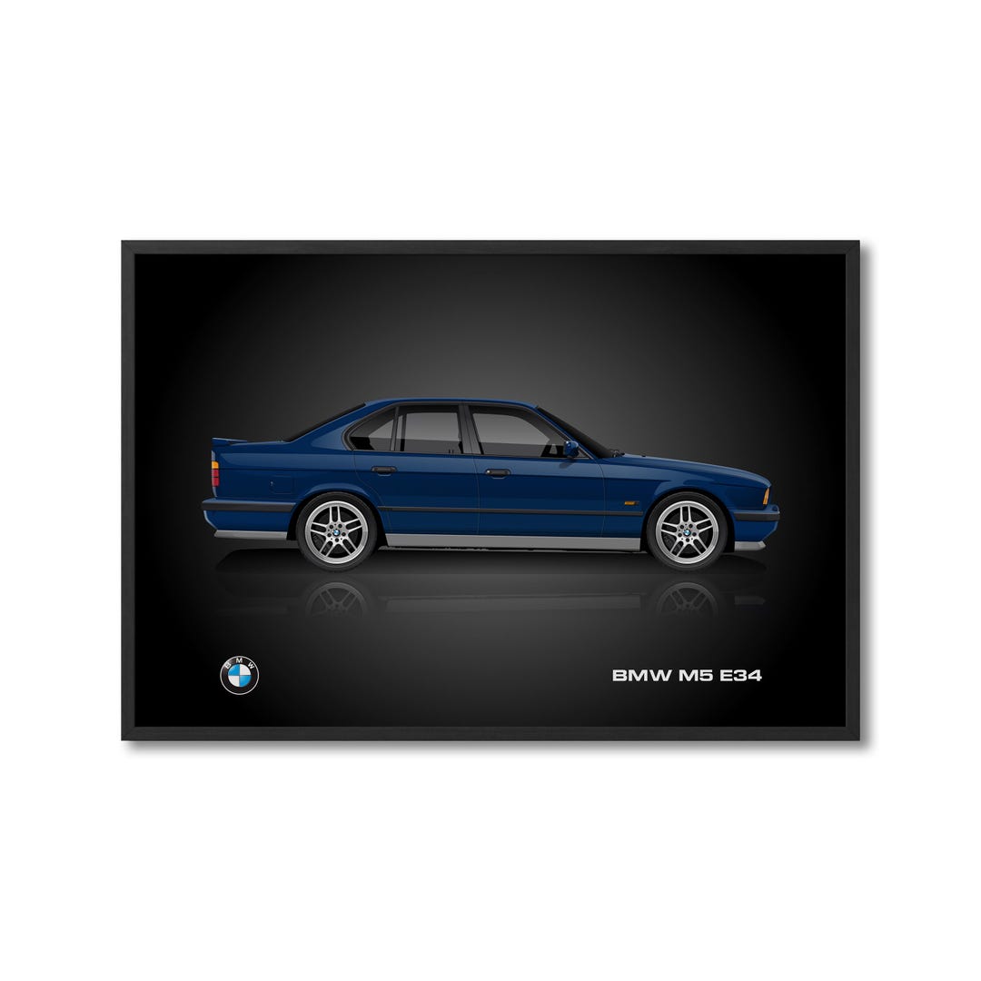 BMW M5 E34 Automotive Print, Automotive Print, Automotive Poster, Car ...