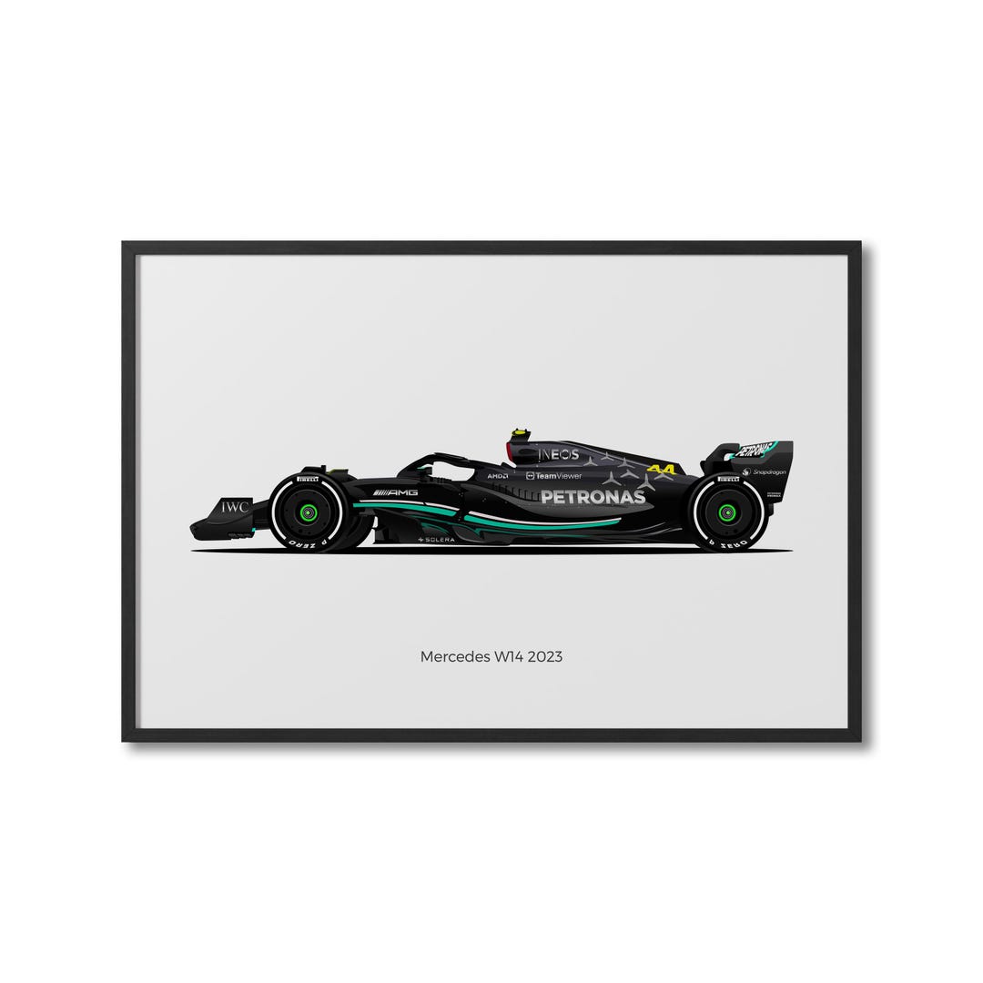 Mercedes W14 Automotive Print, Automotive Print, Automotive Poster, Car ...