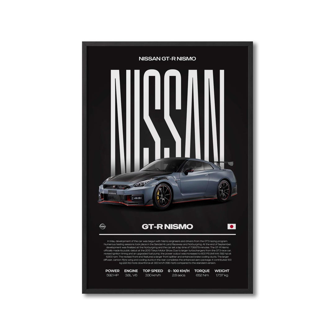 Nissan GT-R Nismo Automotive Print, Automotive Print, Automotive Poster ...