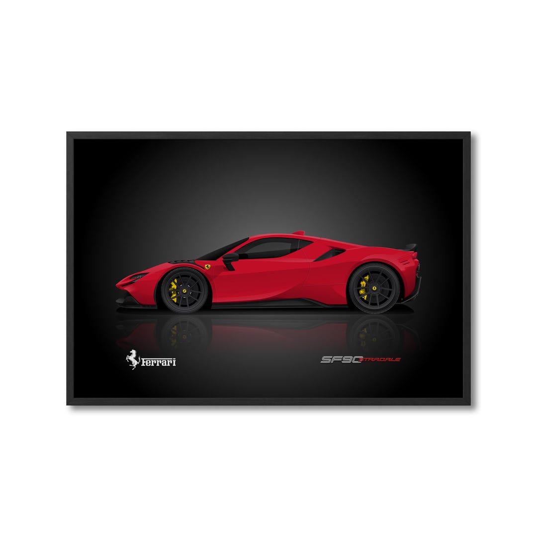Ferrari SF90 Stradale Automotive Print, Automotive Print, Automotive ...