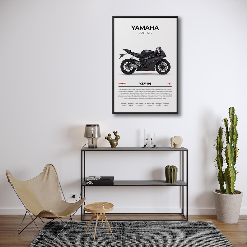 Yamaha YZF-R6 Motorcycle, Motorbike Poster, Motorbike Poster ...