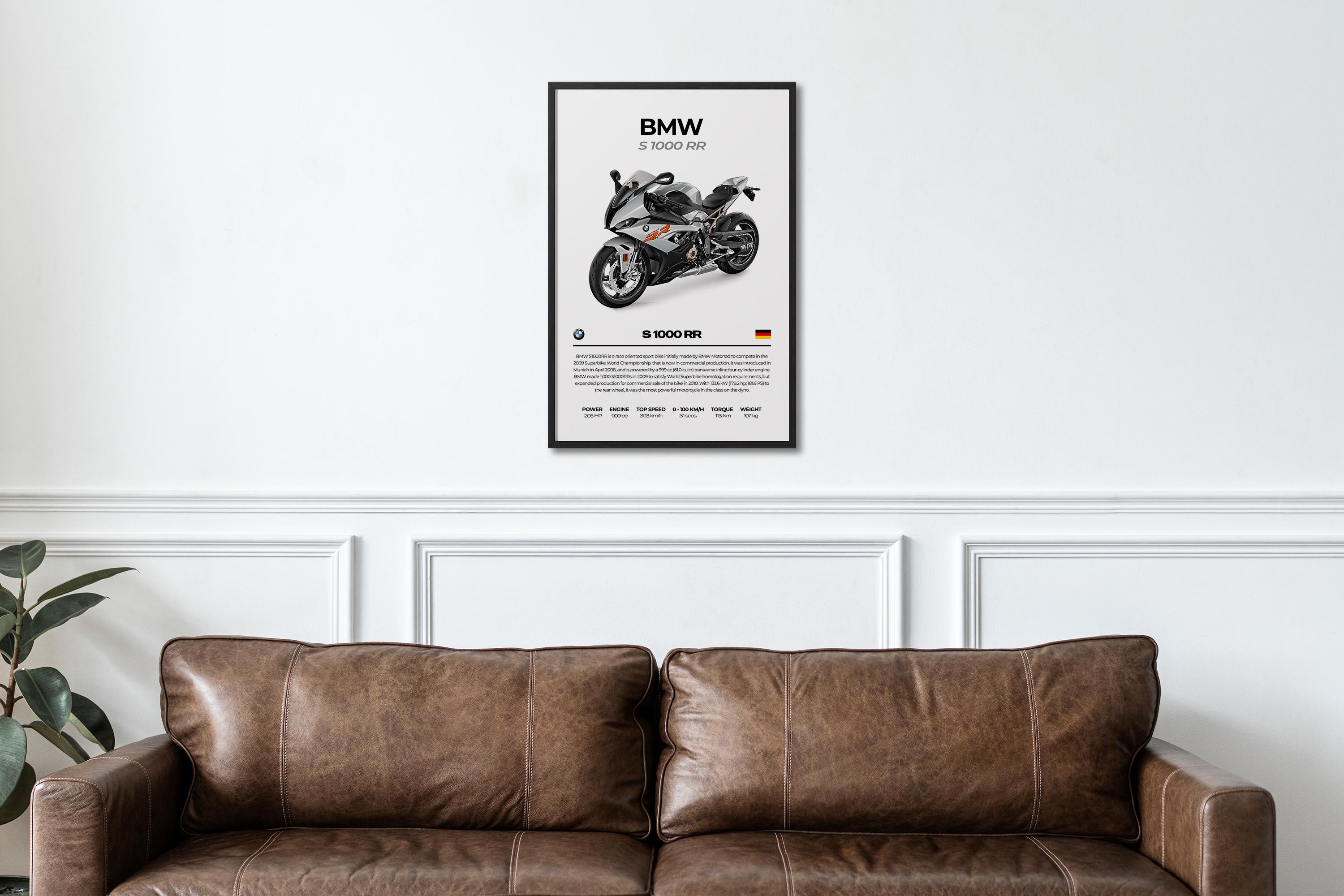 BMW S1000RR Motorcycle, Motorbike Poster, Motorbike Poster, Sportsbike ...