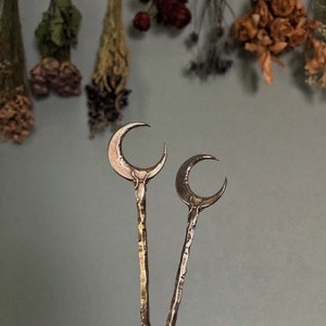 Crone Moon Hair Pin | Baba Yaga Collection | Czarownica, Witchy Jewelry ...