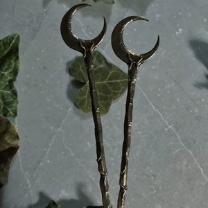 Crone Moon Hair Pin | Baba Yaga Collection | Czarownica, Witchy Jewelry ...