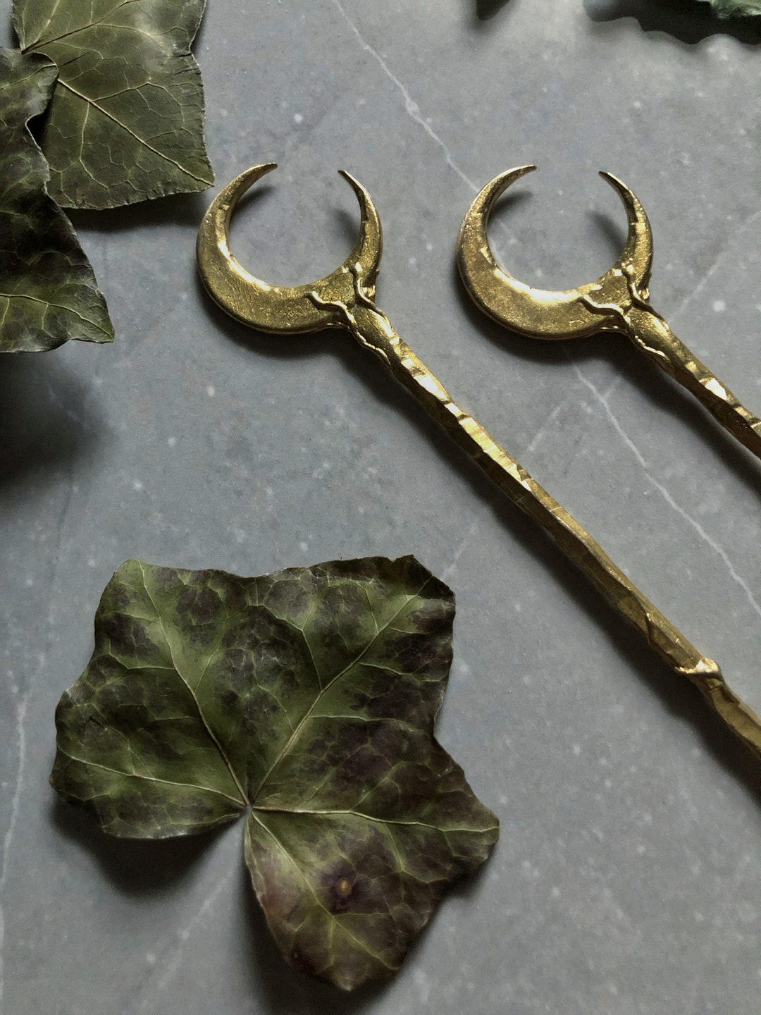 Bronze Crone Moon Hair Pin | Baba Yaga Collection | Czarownica, Witchy ...