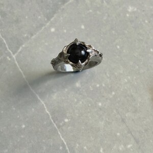 Black Spinel Nascent Ring | Archaia Collection | Witchy Jewelry, Sterling Silver, Medieval ...