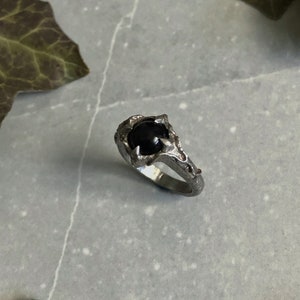 Black Spinel Nascent Ring | Archaia Collection | Witchy Jewelry, Sterling Silver, Medieval ...