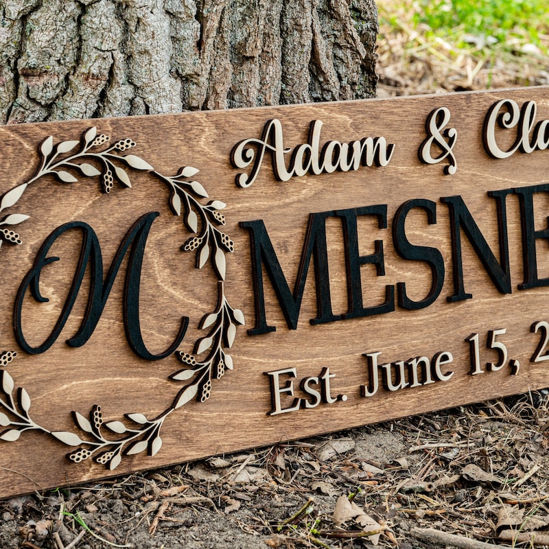 Small Wedding Last Name - Etsy