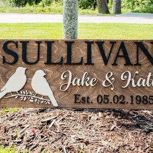 Love Birds Sign | Custom Couples Gift | Personalized Wedding Gift ...