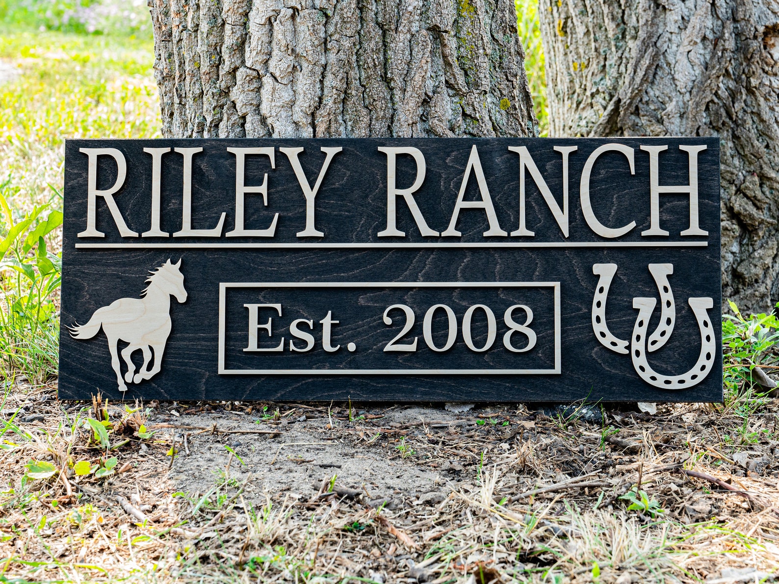 Wood Ranch Sign | Custom Horse Sign | Wooden Ranch Decor | Farmhouse ...