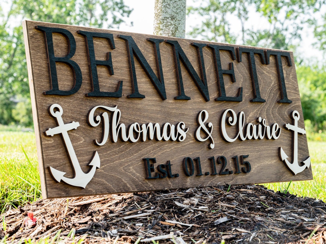 Coastal Decor | Lake House Sign | Lake House Wall Art | Custom Nautical ...