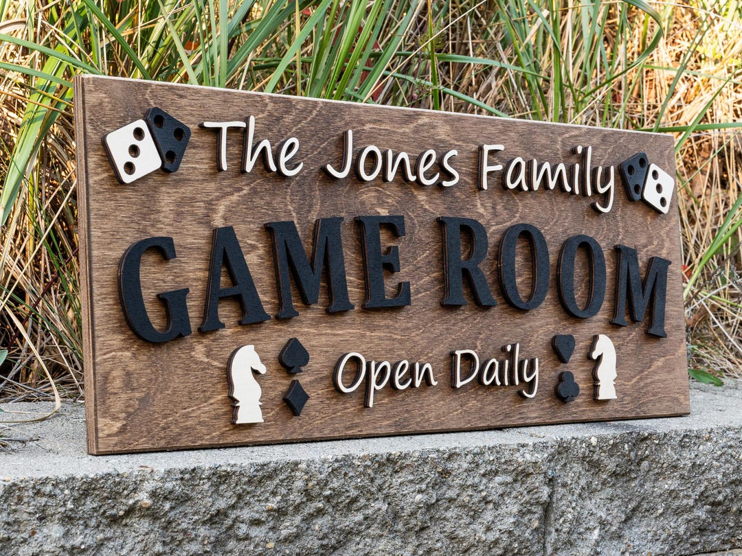 Custom Game Night Gift | Personalized Family Game Night Wood Sign ...