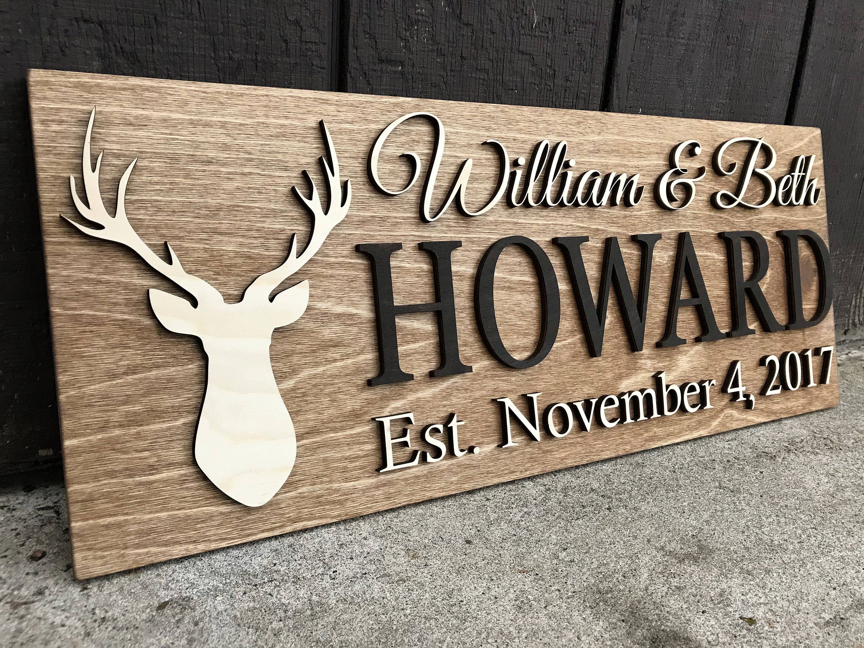 Personalized Cabin Sign Custom Wood Sign Rustic Cabin Decor | Etsy