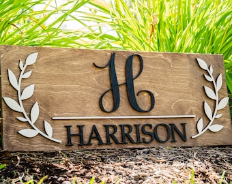 Last Name Wall Art - Etsy