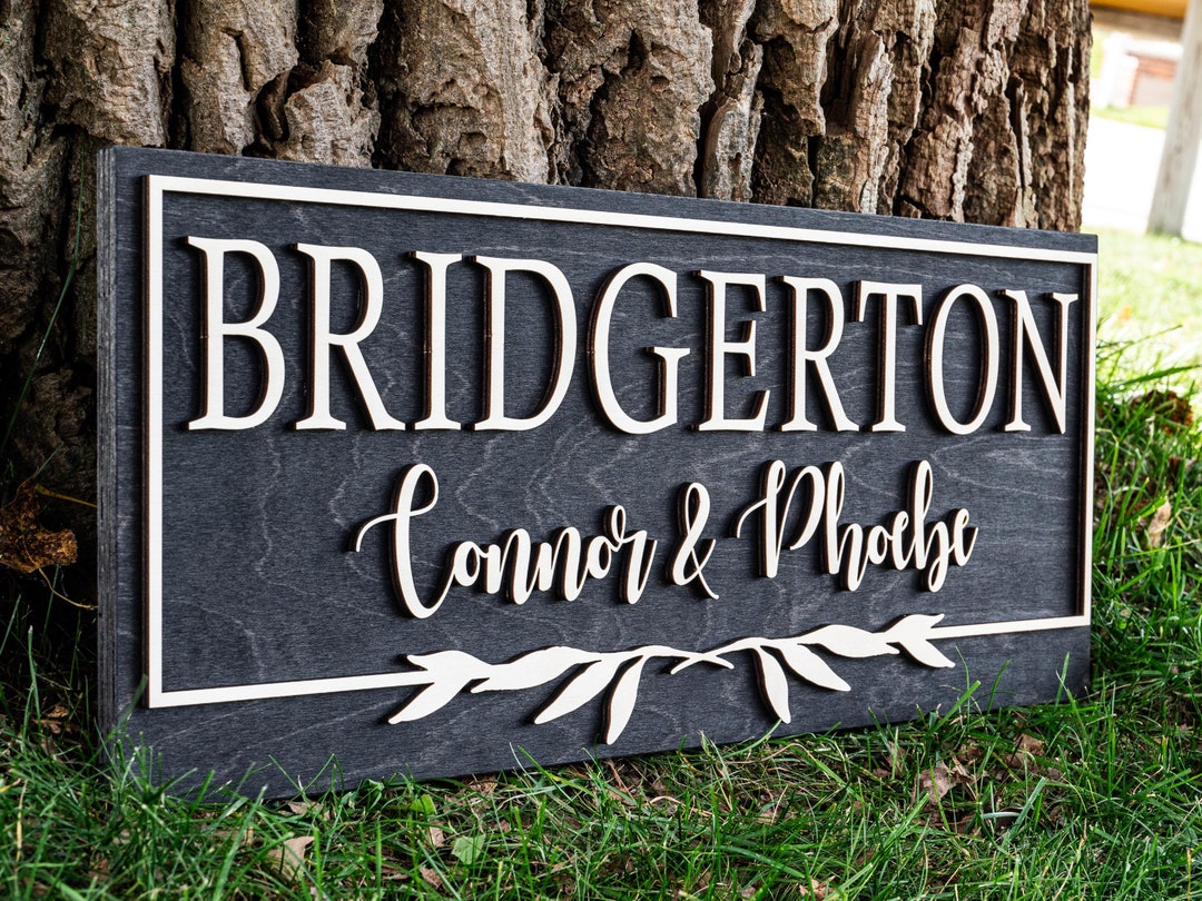 Floral Last Name Sign | Custom Wood Established Sign | Personalized ...