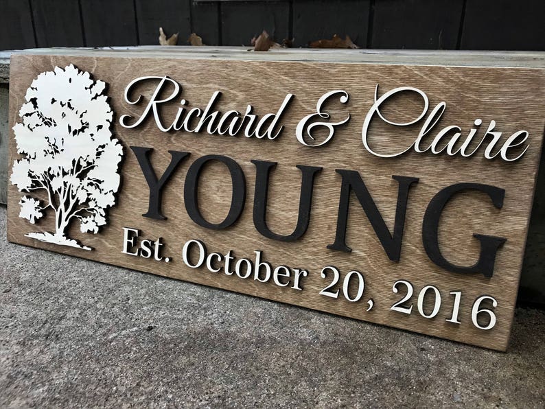 Family Name Sign Wedding Established Sign Wedding Last Name - Etsy