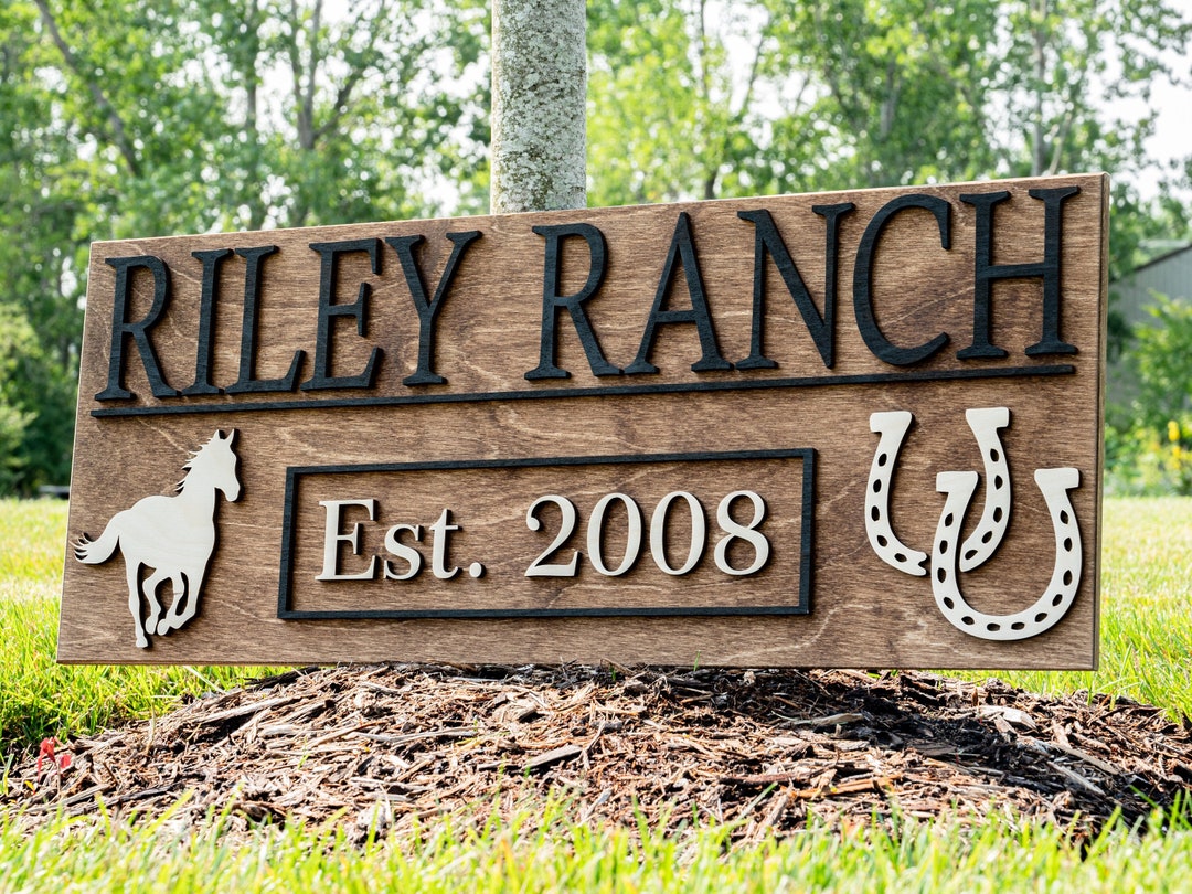 Custom Horse Sign | Wood Ranch Sign | Wooden Ranch Decor | Farmhouse ...