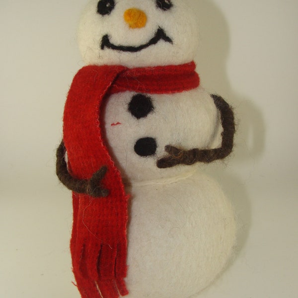 Needle Felt Snowman - Etsy