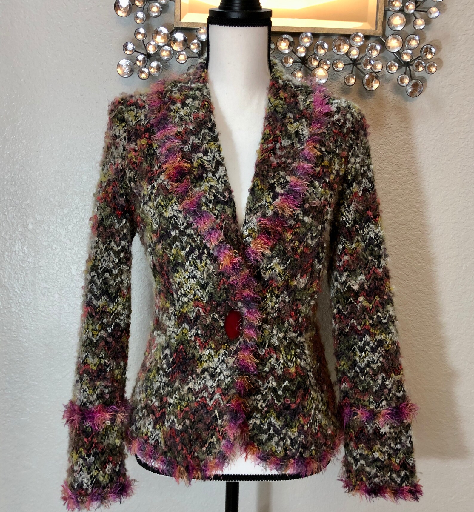 Super Funky Fuzzy Fun Vintage 1990s Statement Jacket Joseph Ribkoff ...