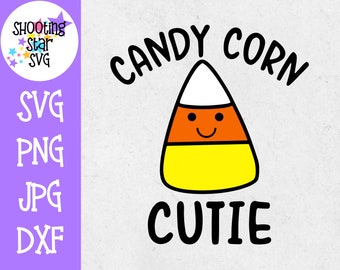 Candy Corn Cutie SVG Clipart Cute Halloween File Kids Halloween SVG for ...