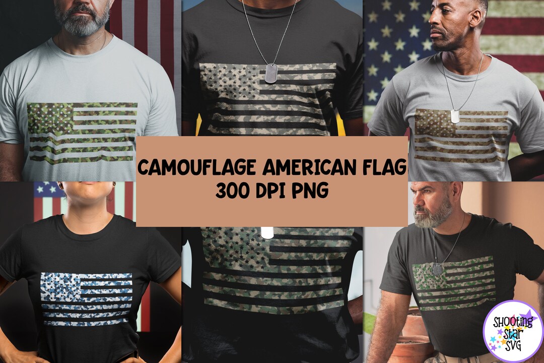 Camouflage American Flag Bundle - Sublimation American Flag - Etsy