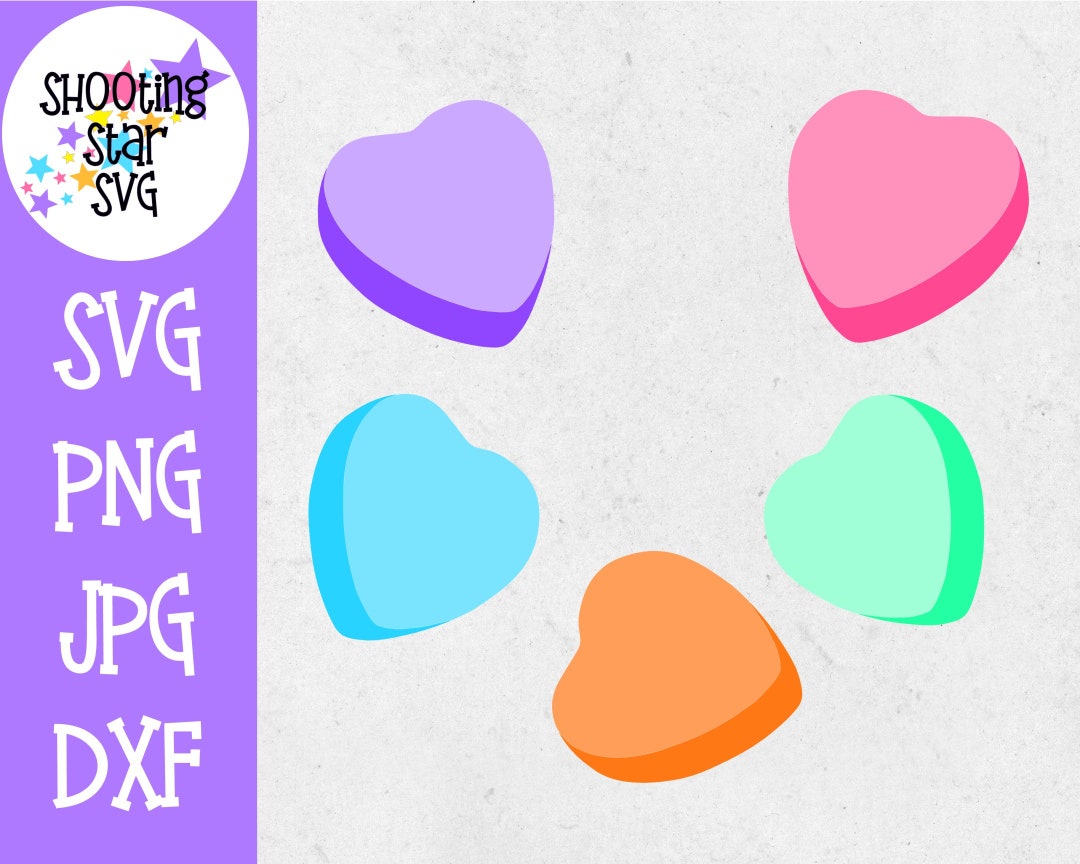 Blank Conversation Hearts Svg - Valentine's Day SVG - Etsy