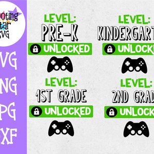 Grades Unlocked School Grade Milestones - SVG Bundle - Last Day of ...