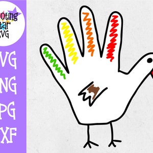 Turkey Hand SVG - Thanksgiving SVG - Turkey Kids Hand Svg - Etsy