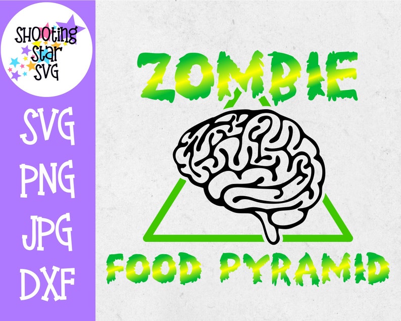 Zombie Food Pyramid SVG - Zombie SVG - Halloween SVG - Etsy