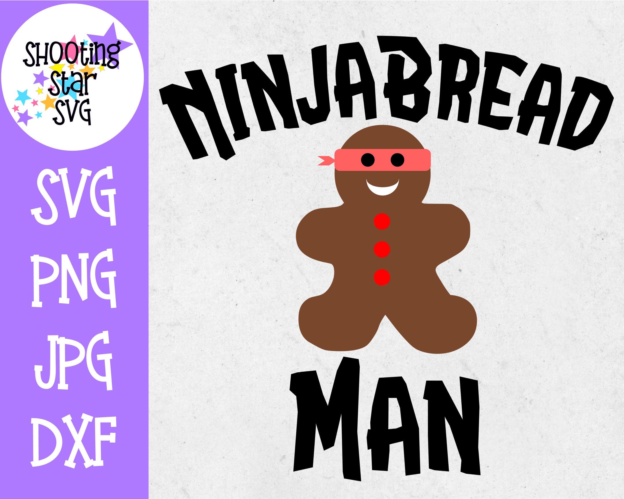 Ninjabread Man SVG Gingerbread man SVG Christmas SVG | Etsy