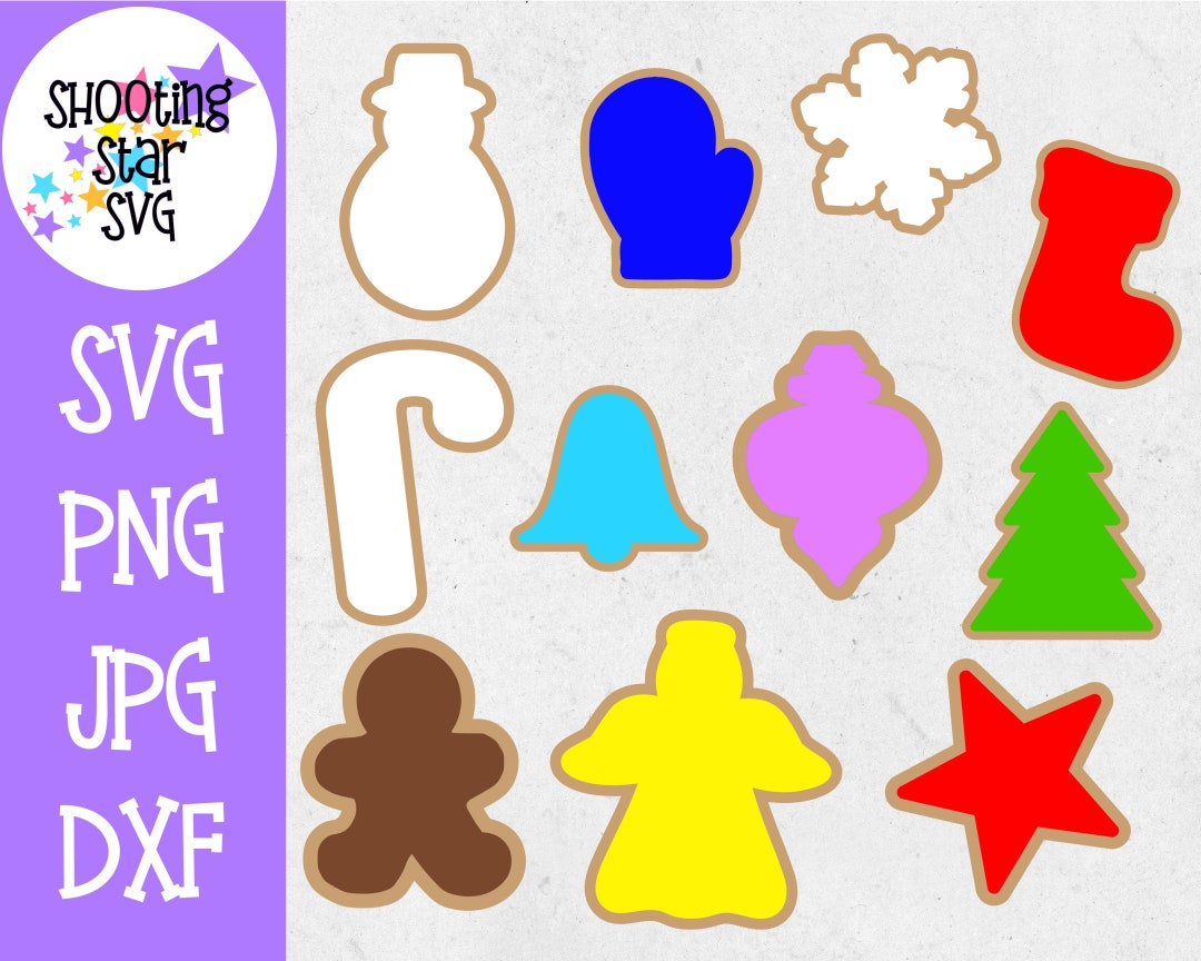 Christmas Cookie Shapes - Christmas SVG - Etsy