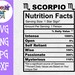 Scorpio Zodiac Sign Nutrition Facts SVG Scorpio SVG - Etsy