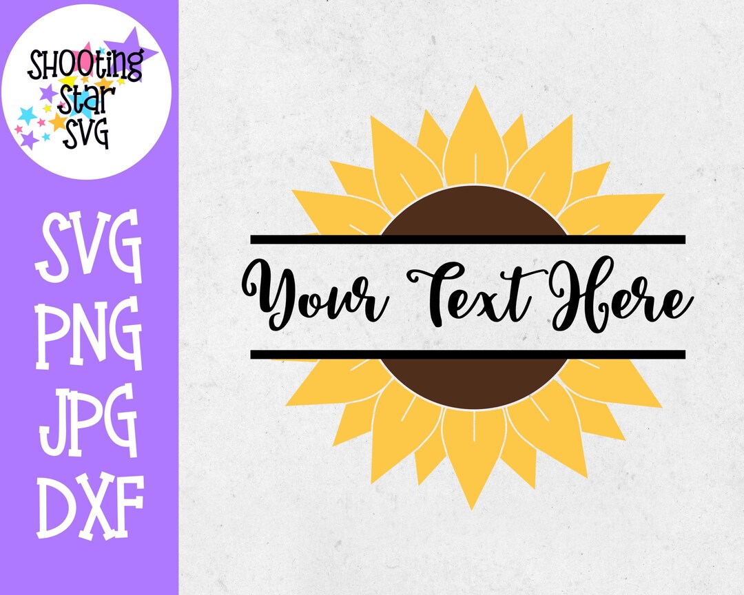 Sunflower Split Monogram SVG - Split Monogram SVG - Etsy