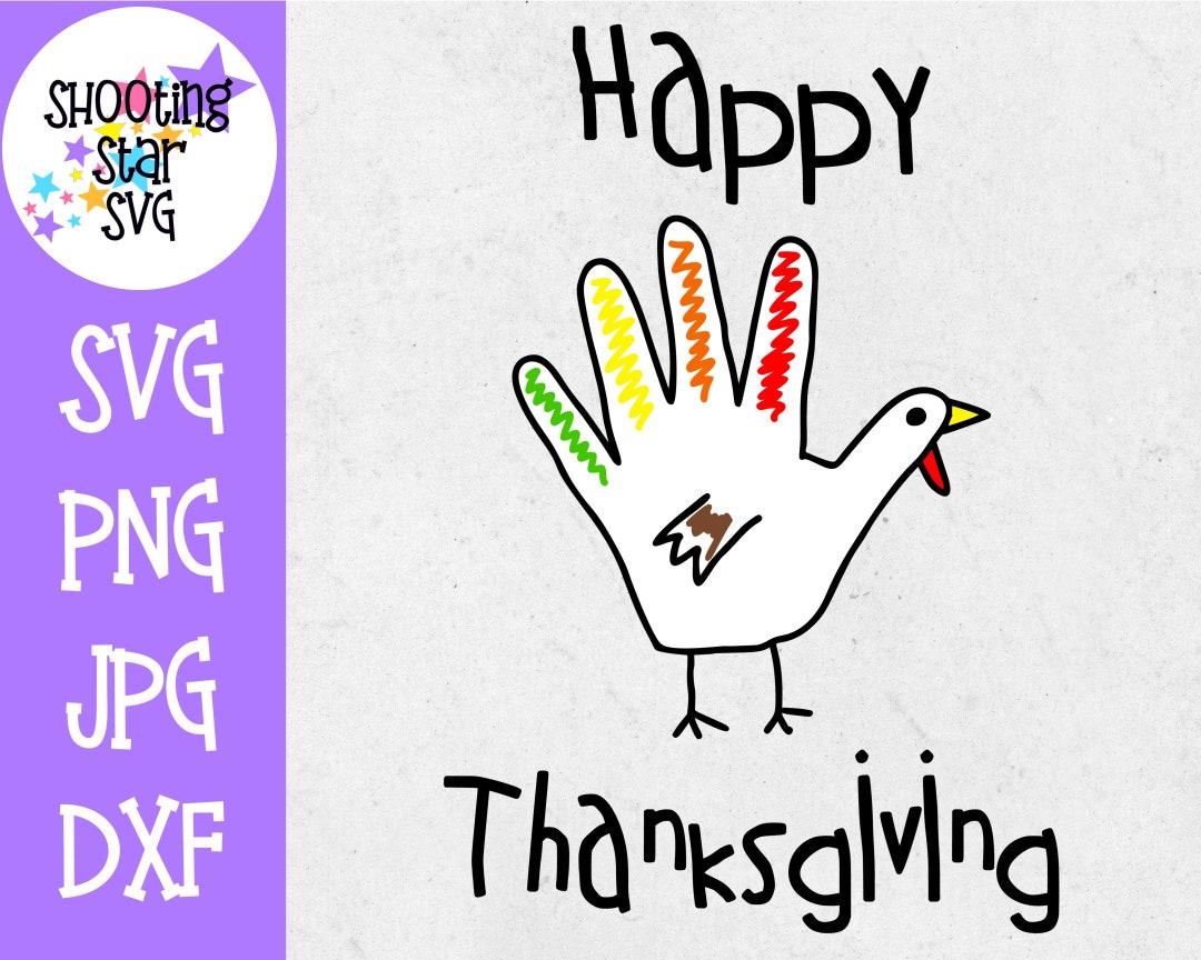 Happy Thanksgiving Turkey Hand SVG - Thanksgiving SVG - Etsy
