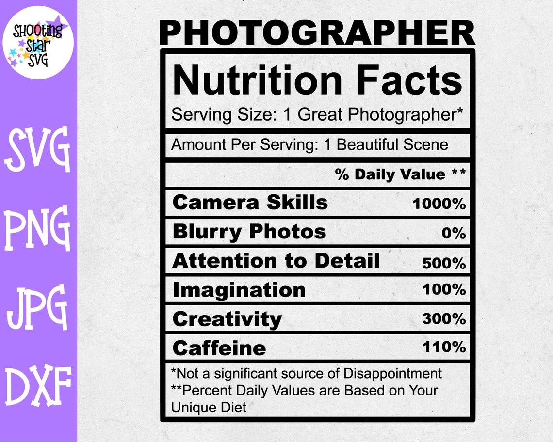 Nutrition Facts SVG Bundle Three - Etsy