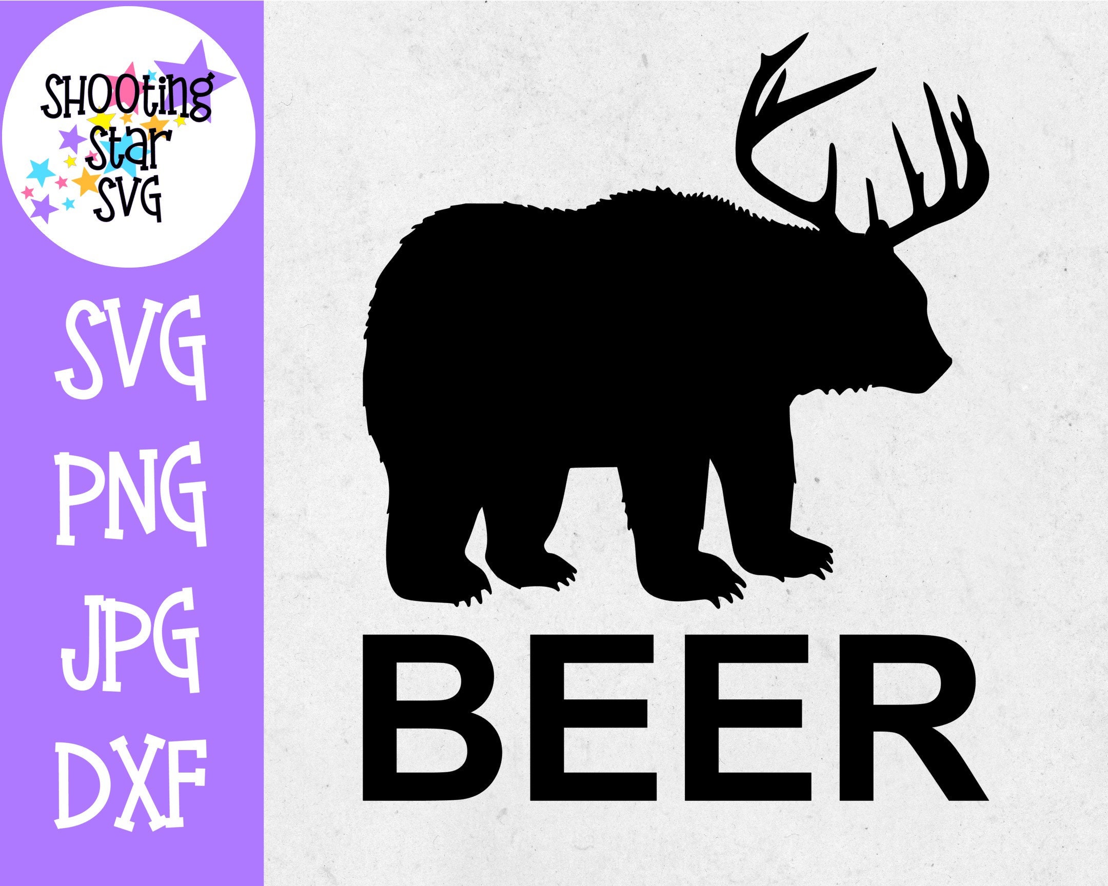 Beer Bear Deer Funny Beer Shirt Father's Day SVG - Etsy