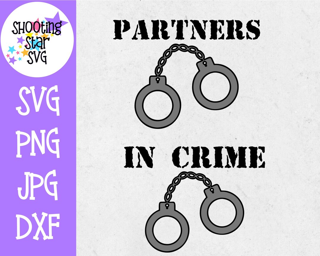 Partners in Crime - Best Friends SVG - Twin Bodysuit SVG - Etsy