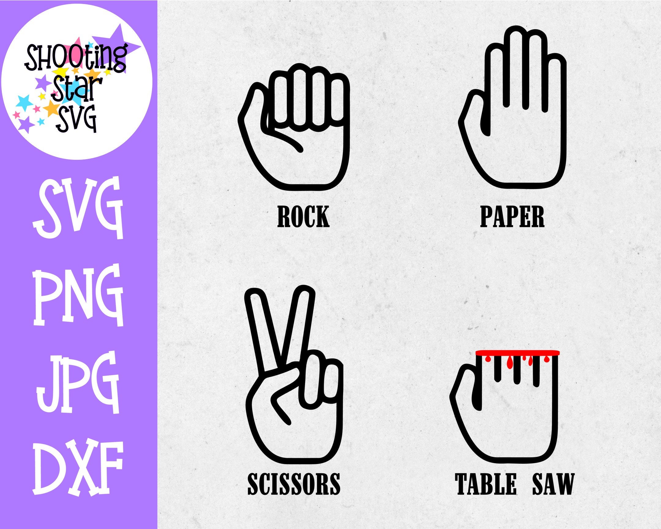 Rock Paper Scissors Table Saw Father's Day SVG Funny - Etsy