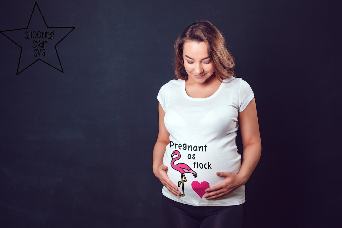 Pregnant as Flock Flamingo Pregnancy SVG Maternity SVG - Etsy Ireland