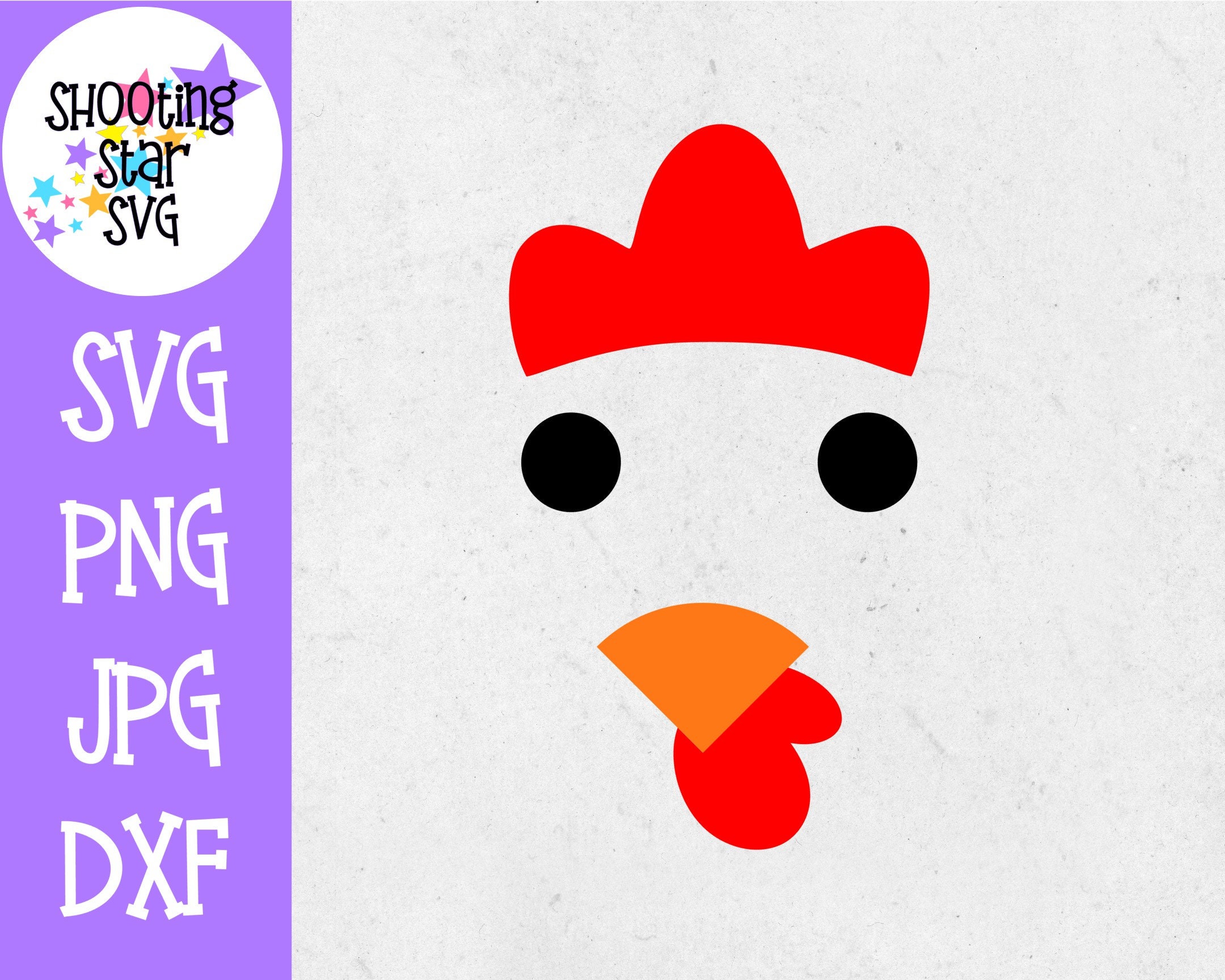 Chicken Face SVG - Farming SVG - Children's SVG - Etsy