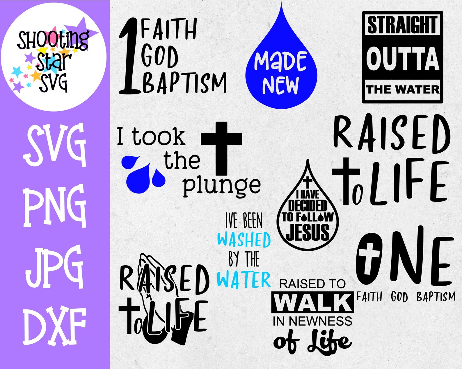 Baptism Shirt SVG Bundle Baptism SVG Religious SVG | Etsy