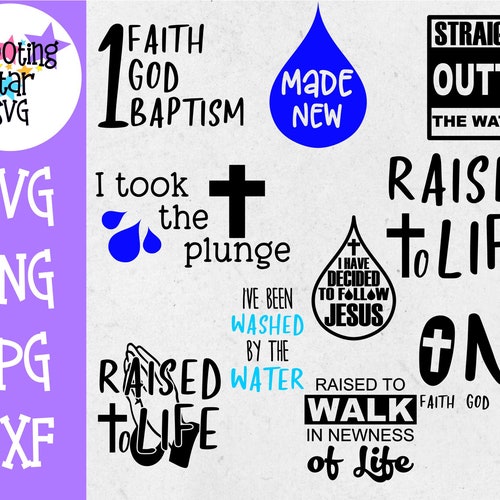 Baptism Shirt SVG Bundle Baptism SVG Religious SVG - Etsy