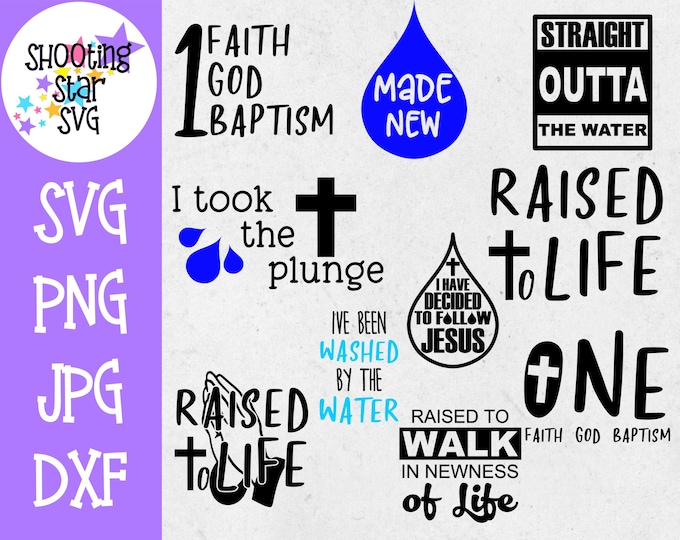 Baptism Shirt SVG Bundle Baptism SVG Religious SVG - Etsy