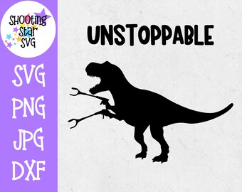Unstoppable Dinosaur Svg - Etsy