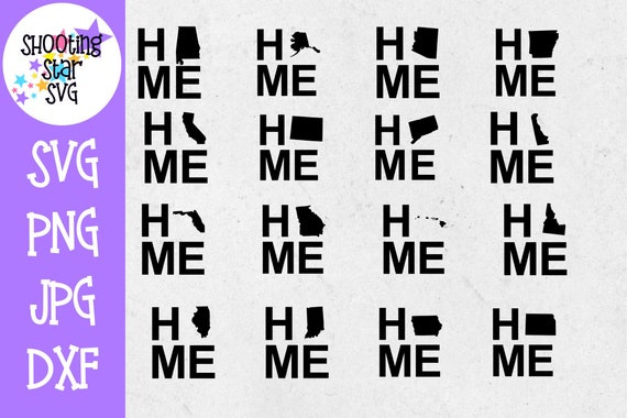 50 States HOME With State Svg United States Svg Bundle All | Etsy