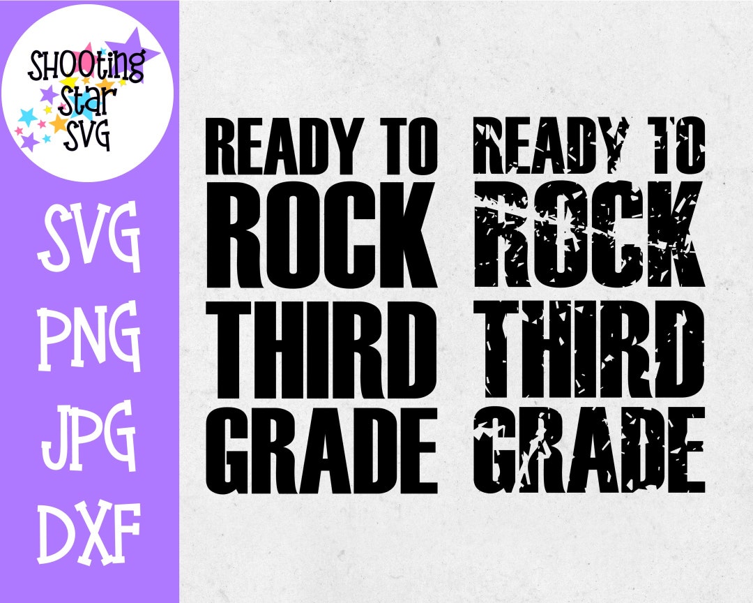 Ready to Rock Third Grade School Milestones SVG Last Day of School SVG ...