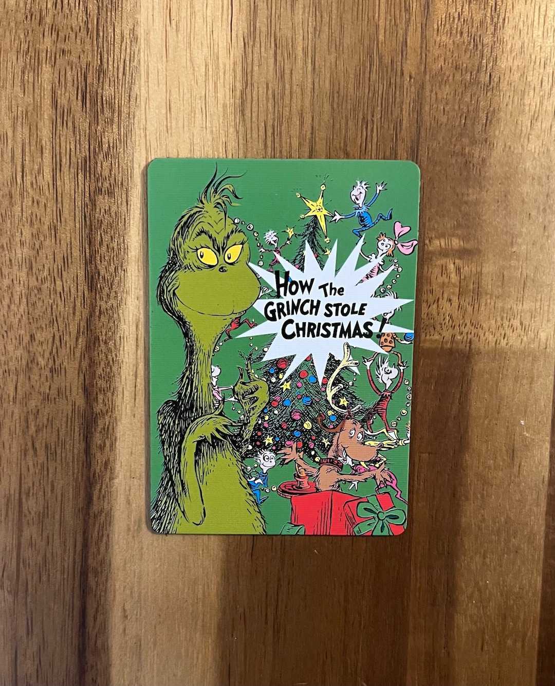 How the Grinch Stole Christmas Recycled Playing Card Fridge - Etsy