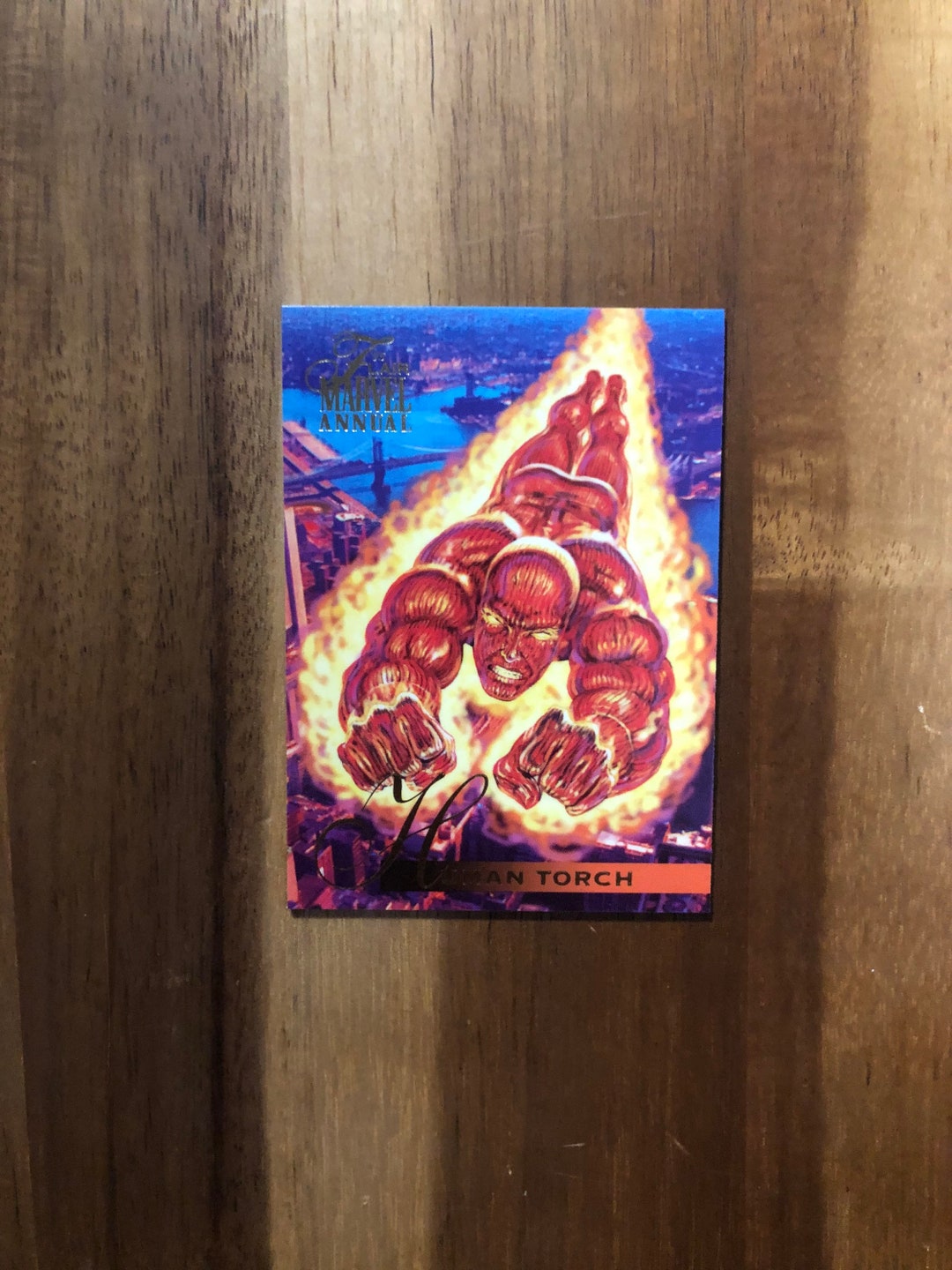 The Human Torch Recycled Trading Card Fridge Magnet - Etsy