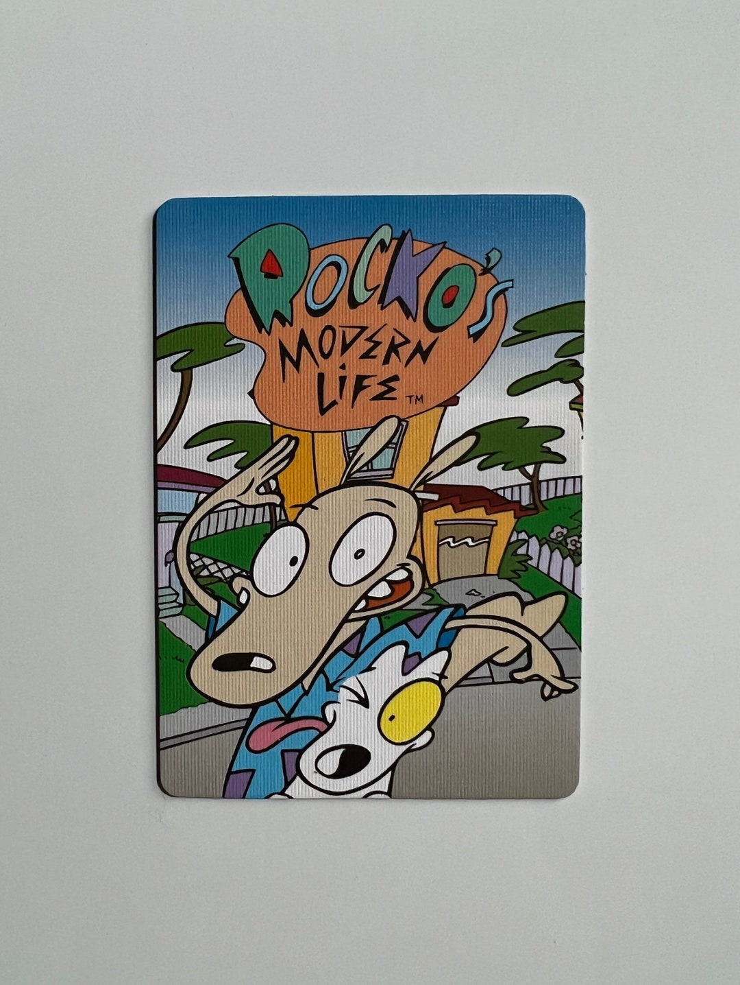 Rocko's Modern Life Recycled Playing Card Fridge Magnet - Etsy