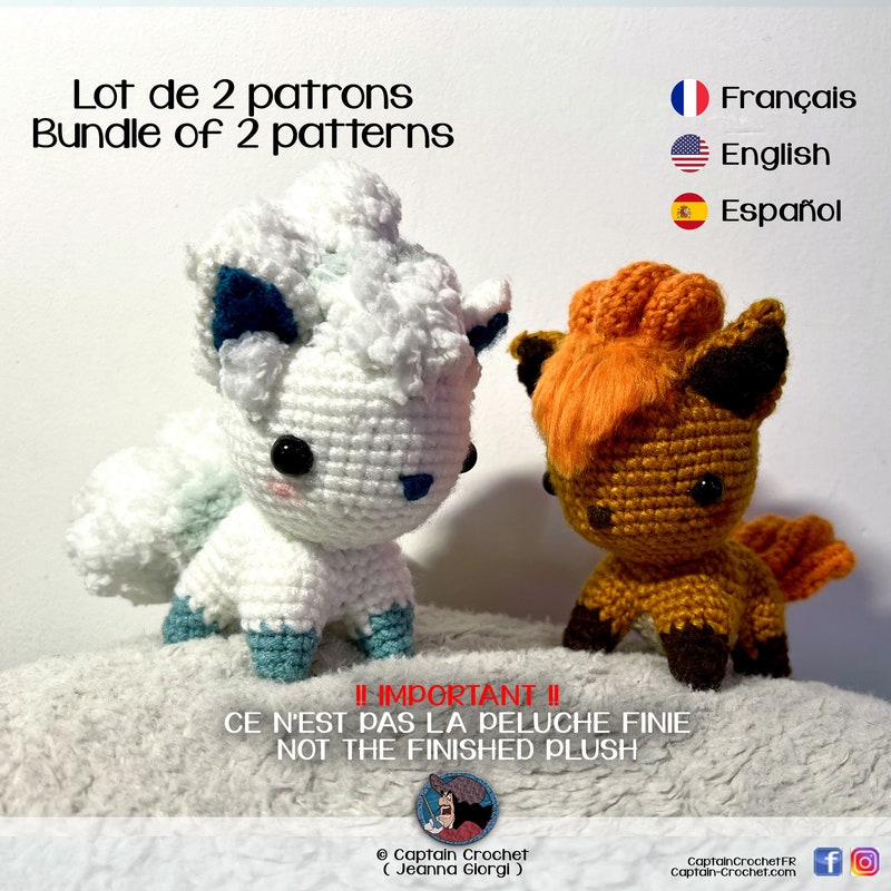 Vulpix Amigurumi Pattern - Etsy